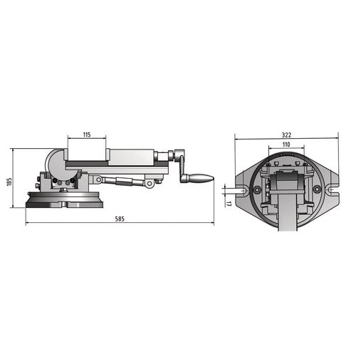 DAS 100 Three axis vise